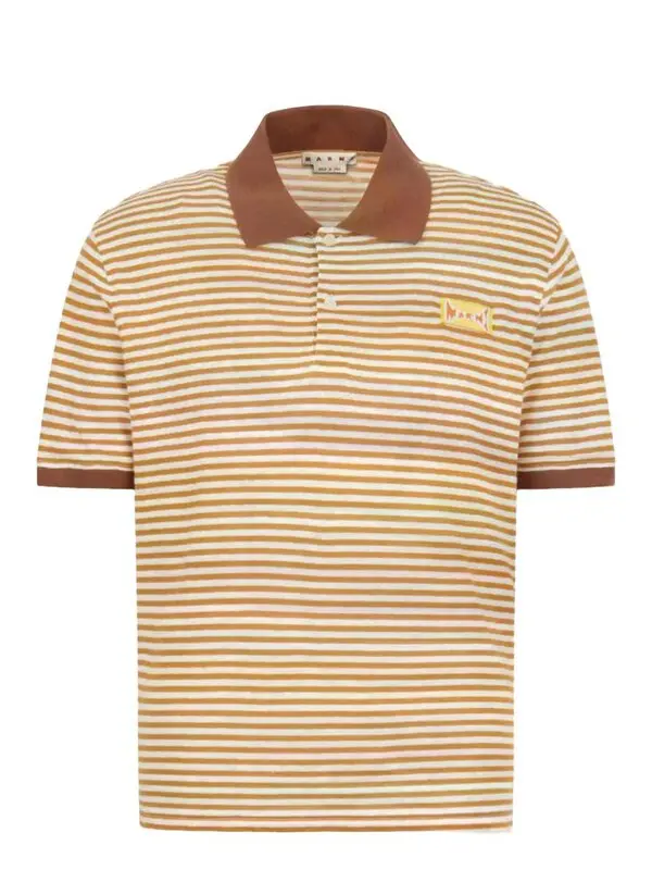 Marni Striped Polo Shirt - Neutrals
