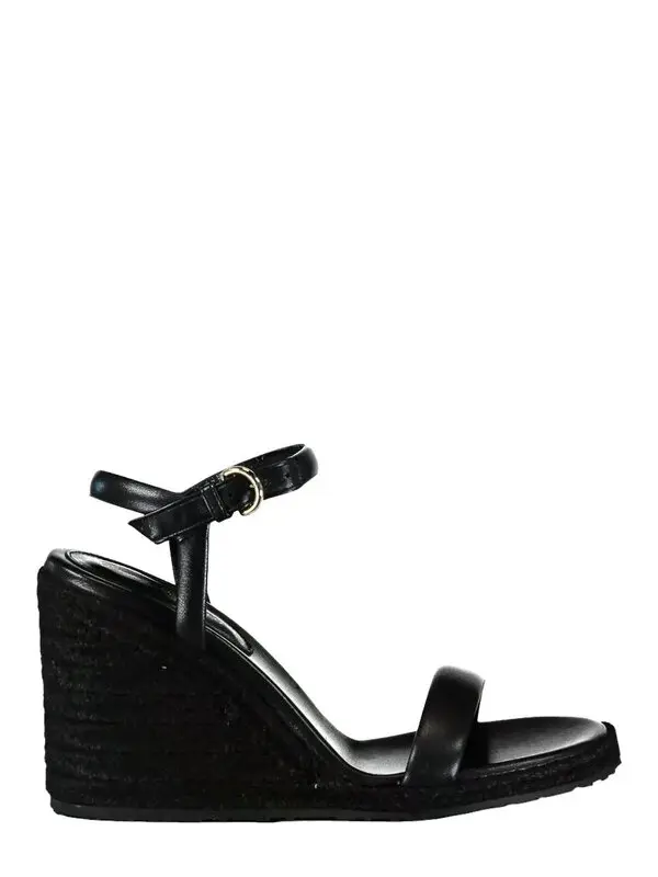 GIANVITO ROSSI Cord Wedge Sandals - Black