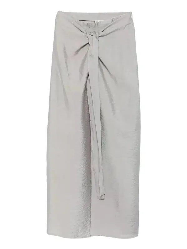 RAME Tie-detail Midi Skirt - Grey