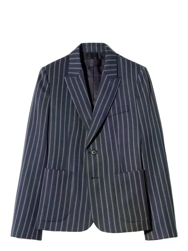 NILI LOTAN Delphine Pinstripe Blazer - Blue