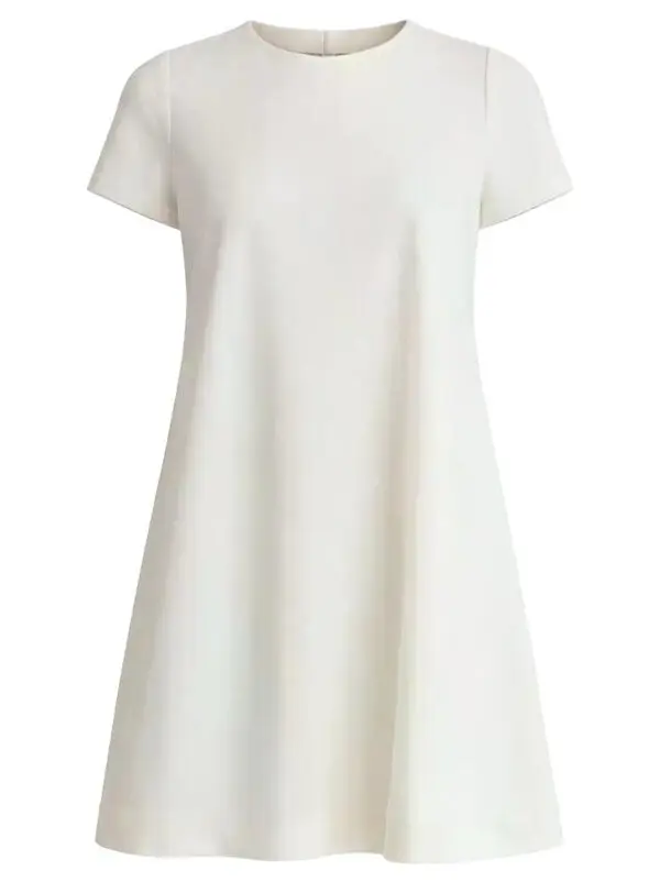 Vince Bias Short-sleeve A-line Mini Dress - White