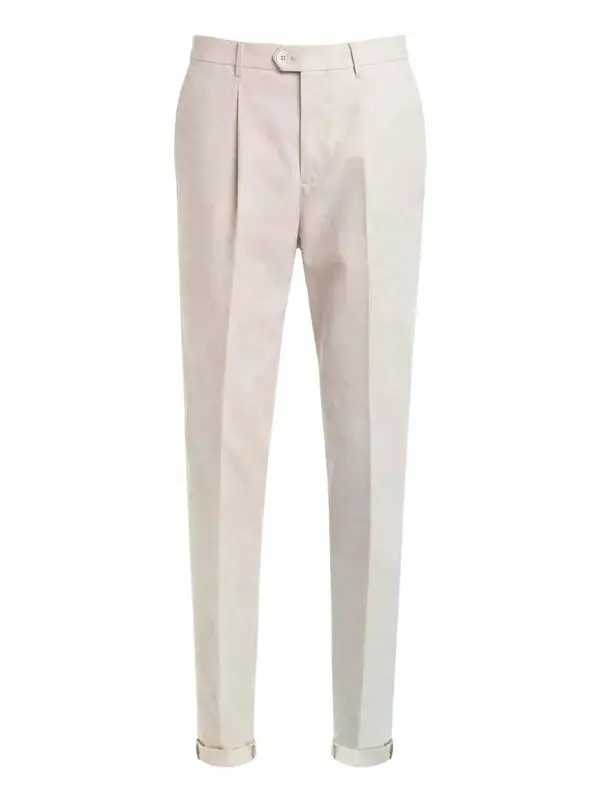 Brunello Cucinelli Pleated Turn-up Trousers - Neutrals