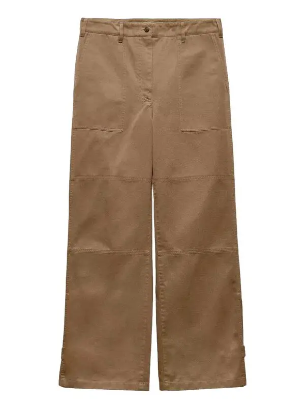 Prada Wide-leg Chino Pants - Neutrals