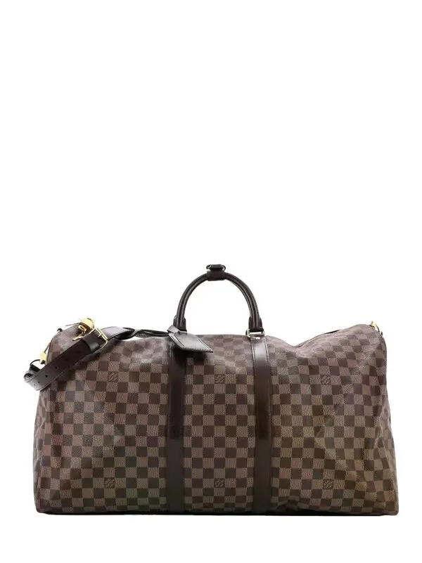 LOUIS VUITTON Keepall Bandouliere 55 Travel Bag Damier - Brown