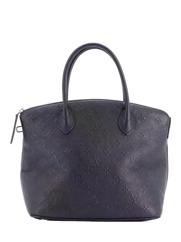 LOUIS VUITTON Lockit Handbag Monogram Revelation Leather Tote - Black