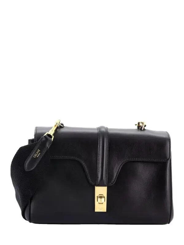 Celine Soft 16 Teen Shoulder Bag Smooth Calfskin - Black