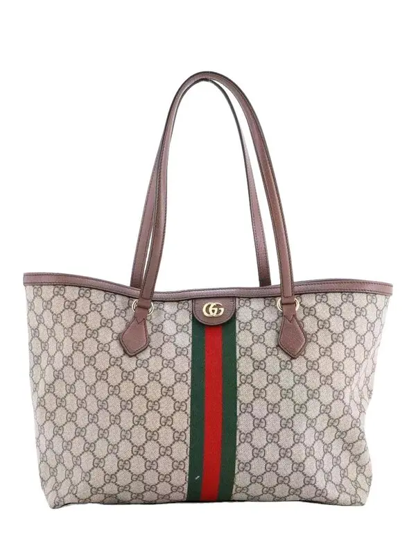 Gucci Ophidia Shopping Gg Coated Canvas Medium Tote Bag - Brown
