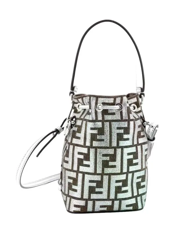Fendi Mon Tresor Zucca Tapestry Mini Bucket Bag - Brown
