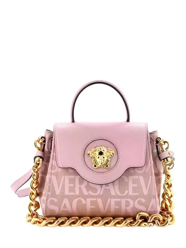 Versace La Medusa Printed Satchel - Pink