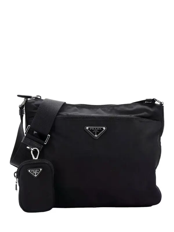 Prada Re-nylon Medium Messenger Crossbody Bag - Black