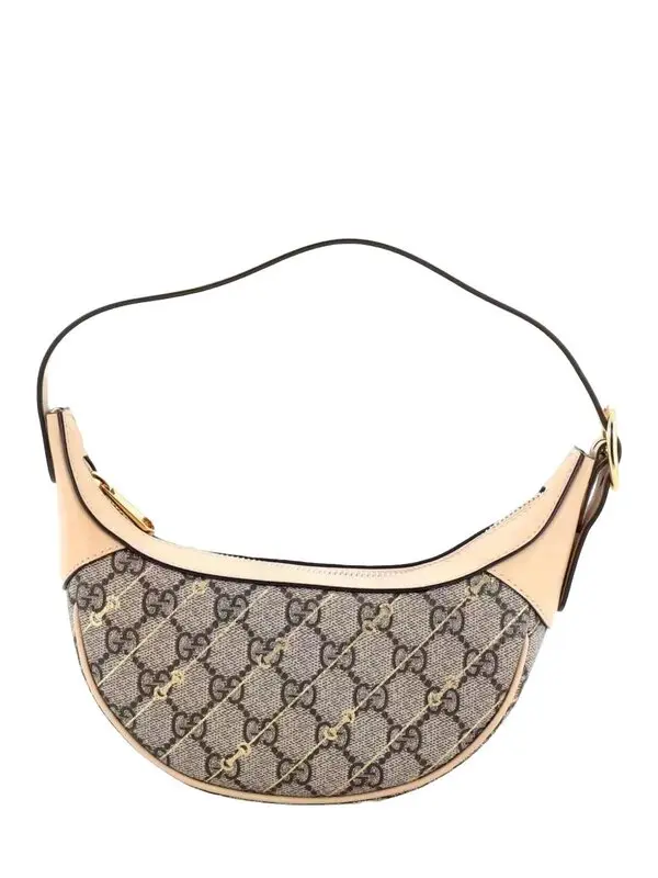 Gucci Ophidia Gg Coated Canvas Half Moon Mini Hobo Bag - Neutrals