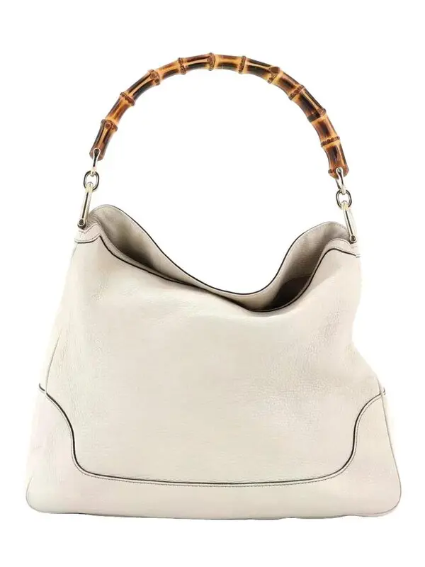 Gucci Diana Bamboo Handle Hobo Bag - White