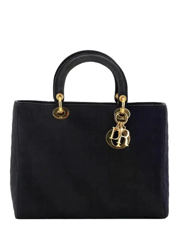 Dior Vintage Lady Large Tote Bag - Black