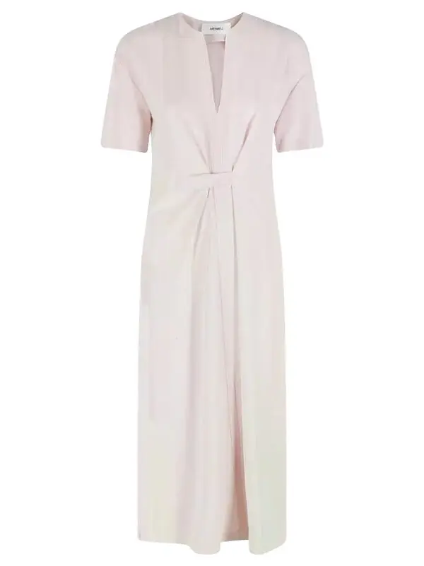 MEIMEIJ Twist-detail Midi Dress - Pink
