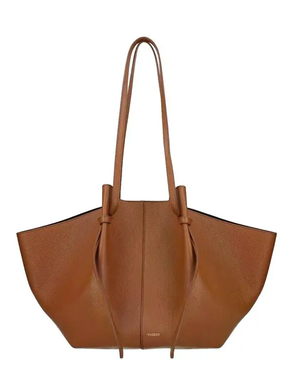 Yuzefi Mochi Pebble-grain Leather Shoulder Bag - Brown