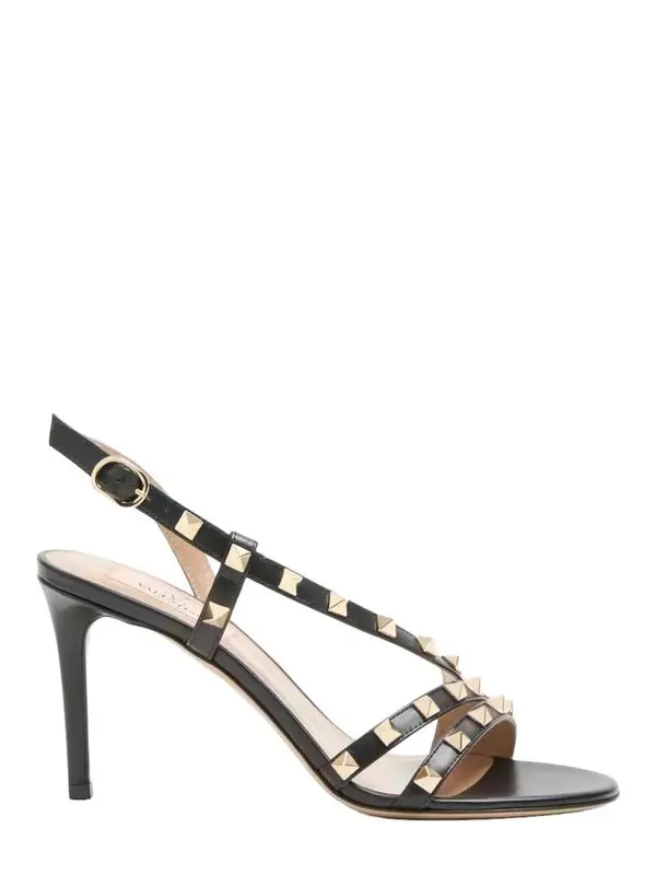 Valentino Garavani Rockstud 85mm Calfskin Sandals - Black