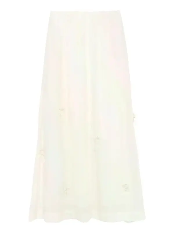 KINYAN LAM Ramie Maxi Skirt - Neutrals