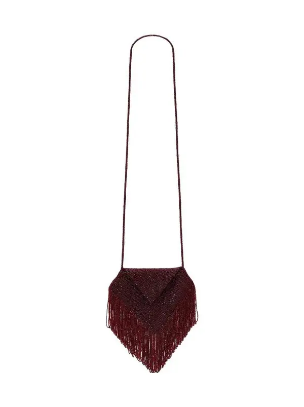 Victoria Beckham Manhattan Beaded Clutch Bag - Red