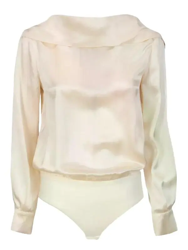 CATALINA Silk Bodysuit - Neutrals