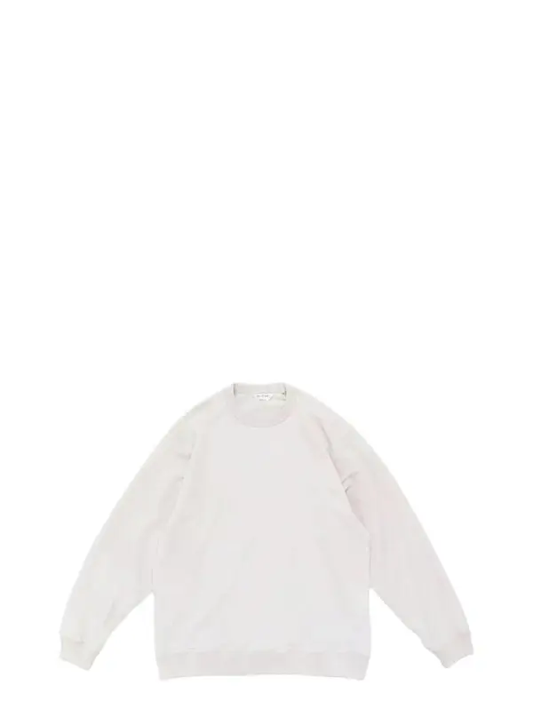 STILL BY HAND Crew Neck Cotton Sweatshirt - Neutrals