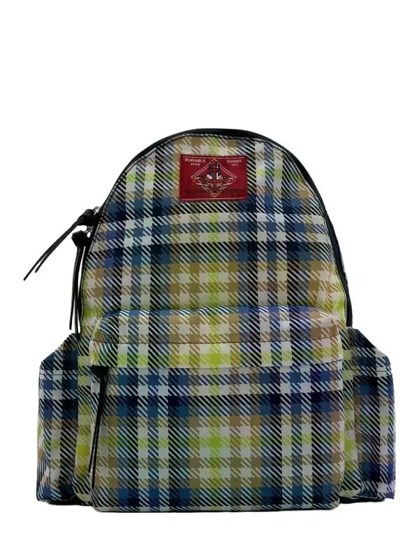 VIVIENNE WESTWOOD George Check Pattern Backpack - Blue