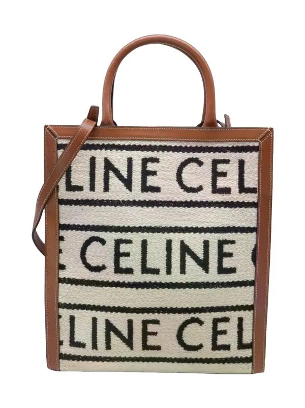 Celine Cabas Logo-print Tote Bag - Neutrals