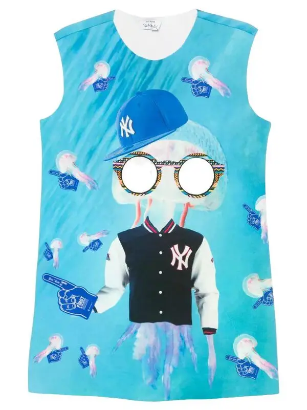 The Artistylist Graphic-print Mini Dress - Blue