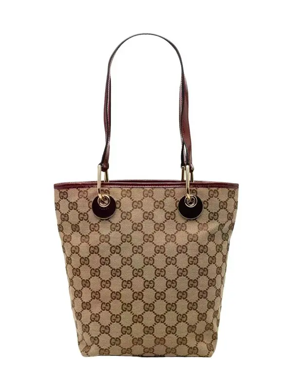 Gucci Gg Canvas Eclipse Tote Bag - Red
