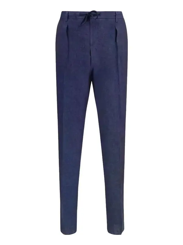 GI CAPRI Linen Trousers - Blue