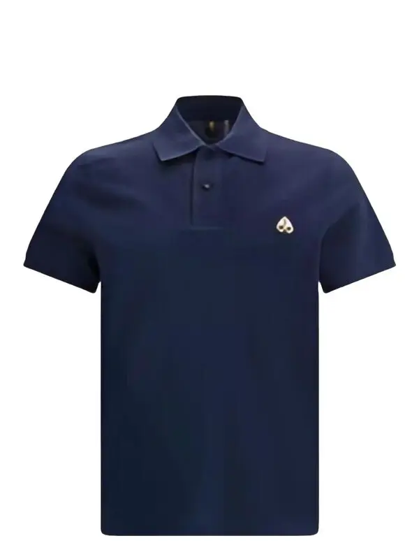Moose Knuckles Everett Logo-plaque Polo Shirt - Blue