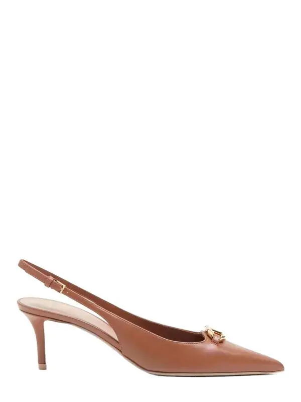 Valentino Garavani Vlogo The Bold Edition Slingback Pumps - Brown