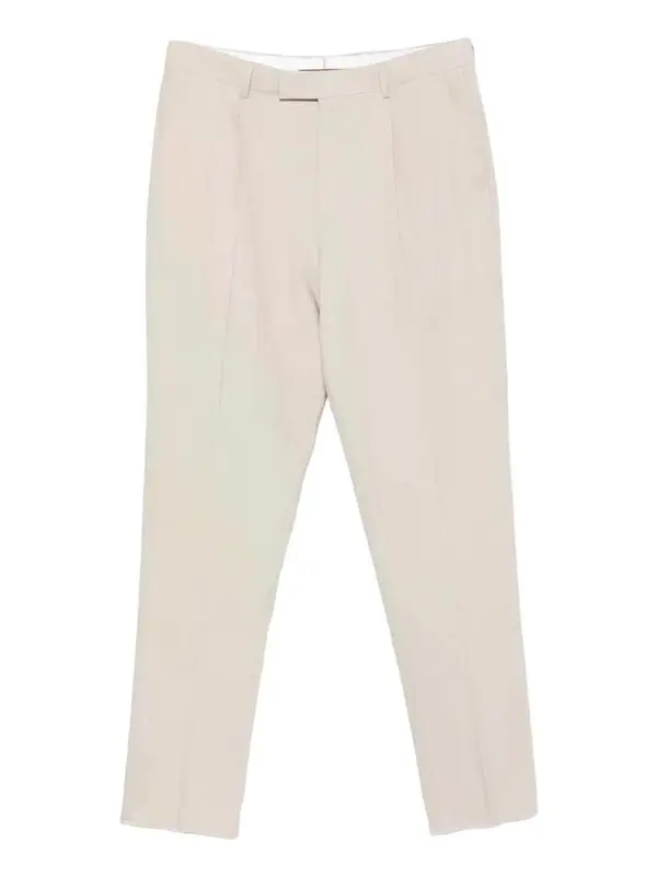 Zegna Pleated Tailored Trousers - Neutrals