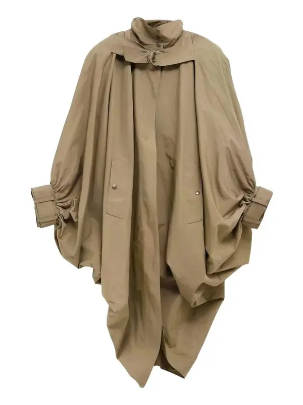 Chloé Batwing-sleeve Belted Coat - Neutrals