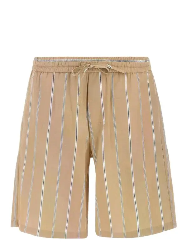 PAOLO PECORA Striped Deck Shorts - Neutrals