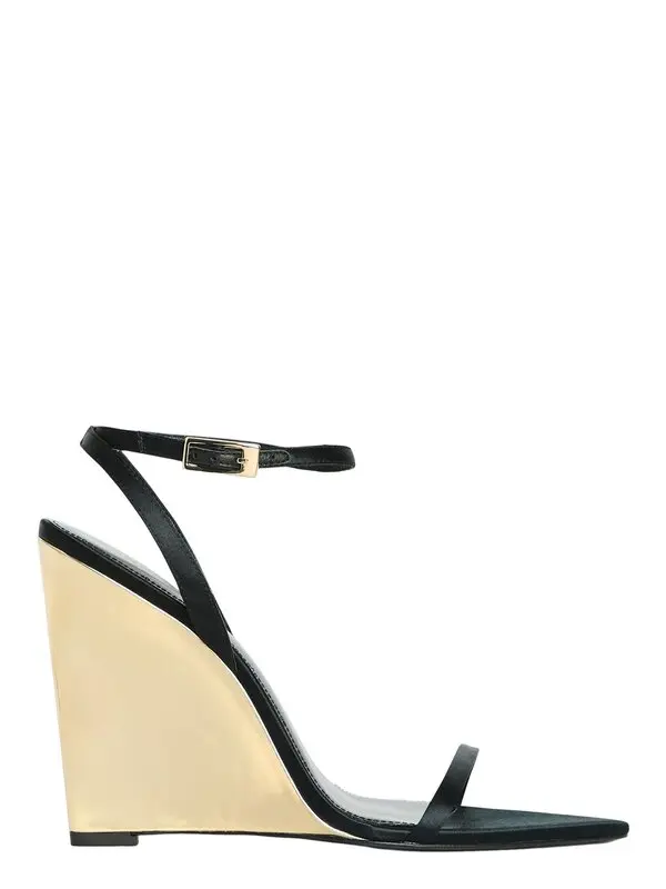Retrofete Nelly Wedge - Black W/gold Wedge