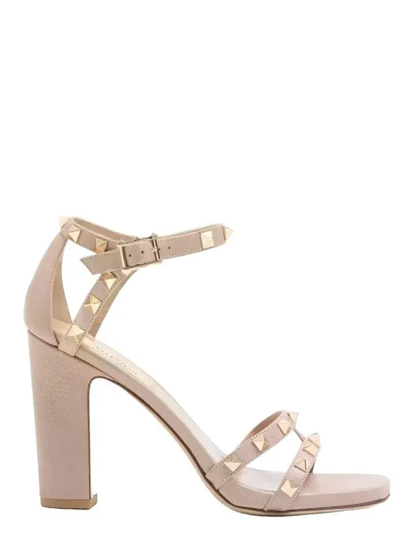 Valentino Garavani Rockstud 100mm Heeled Sandals - Neutrals