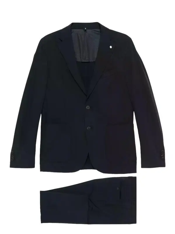 L.B.M. 1911 Single-breasted Notch-lapel Suit - Blue