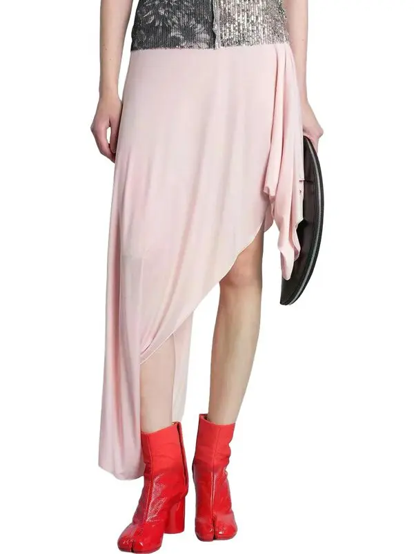 MAISON MARGIELA Asymmetric Draped Skirt - Red