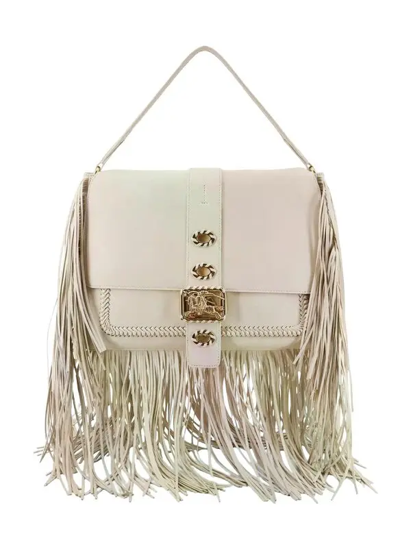 Burberry Rider Fringe Whipstitch Shoulder Bag - Neutrals