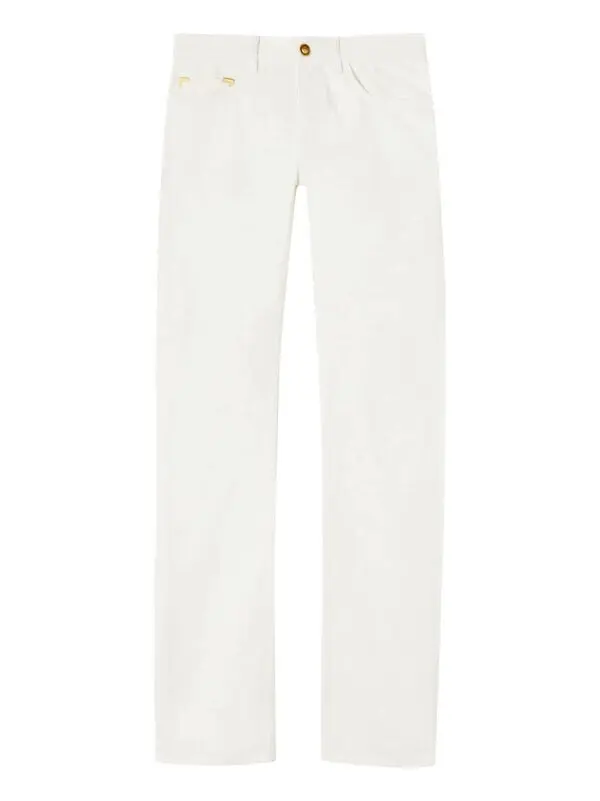 Palm Angels Monogram Straight-leg Jeans - Off White Off White