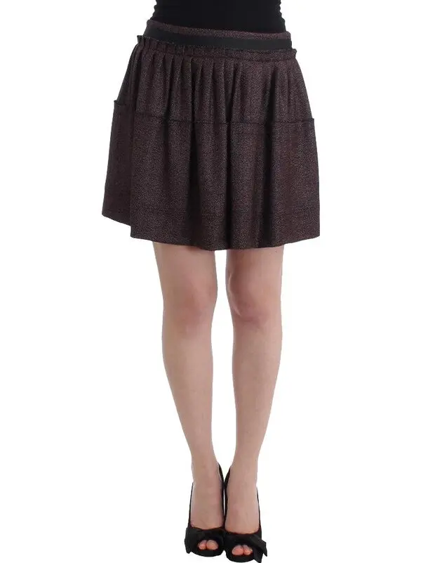 GF FERRE Flannel Mini Skirt - Purple