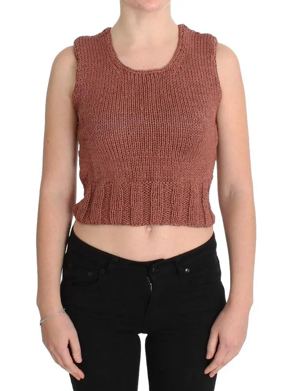 PINK MEMORIES Knitted Sleeveless Vest - Red