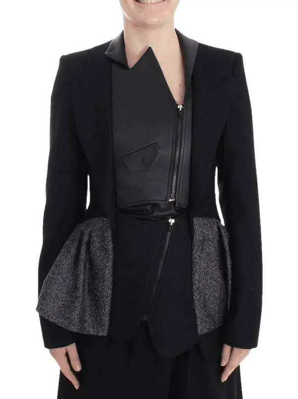 KAALE SUKTAE Short Blazer Biker Jacket - Black