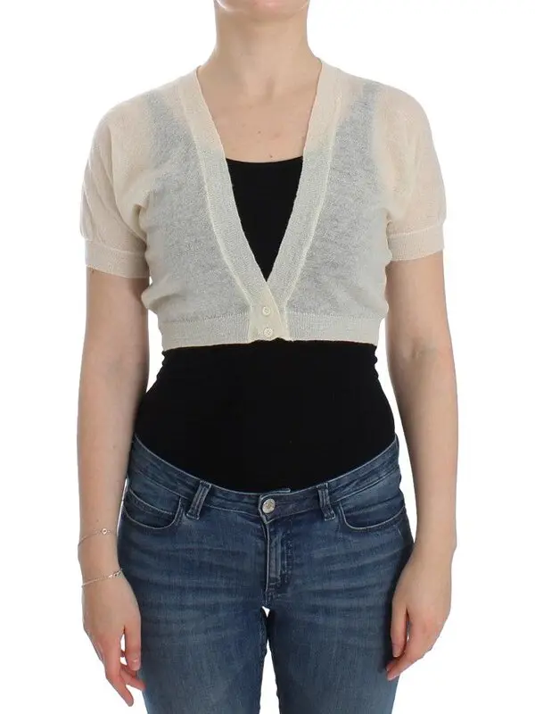 Ermanno Scervino Cropped Sweater - White