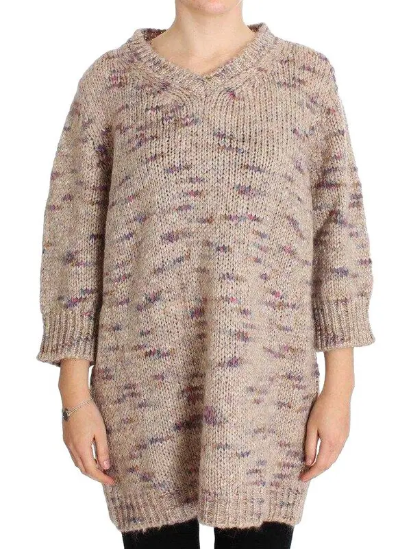 PINK MEMORIES Wool Blend Oversize Sweater - Pink