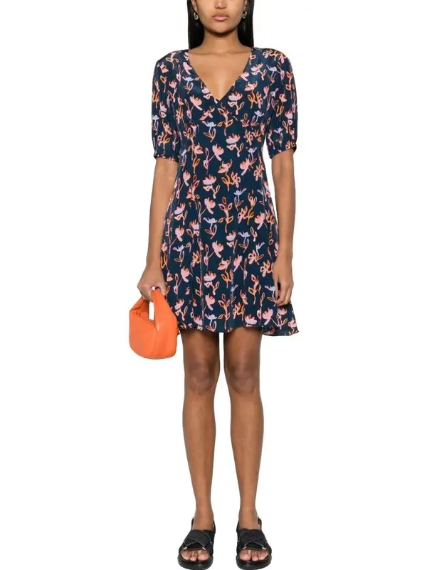Paul Smith Abstract-print Mini Dress - Very Dark Navy