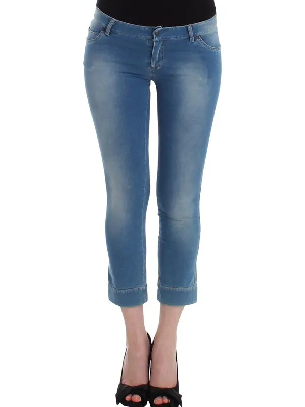 Ermanno Scervino Cropped Capri Jeans - Blue
