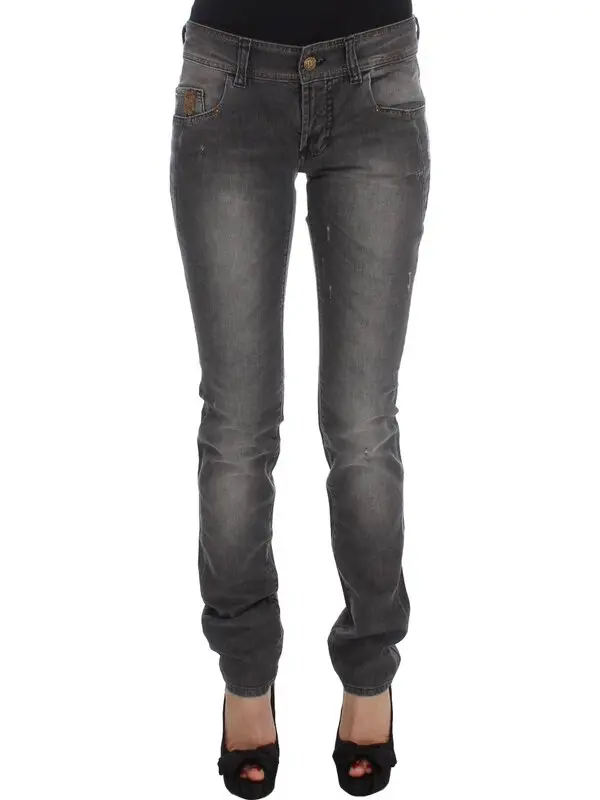John Galliano Slim Fit Stretch Jeans - Gray