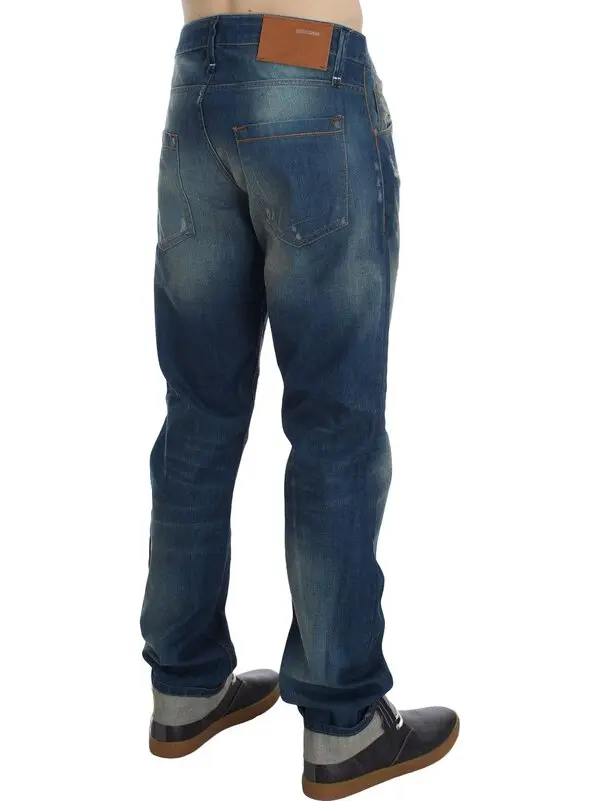 ACHT Stretch Baggy Fit Jeans - Blue