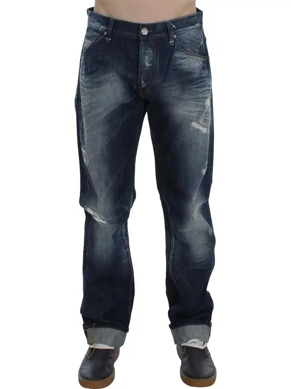 ACHT Regular Fit Cotton Jeans - Blue